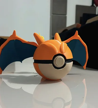 Charizard Ball - Pokemon - Pokeball Functional by Torikami MakerWorld ...