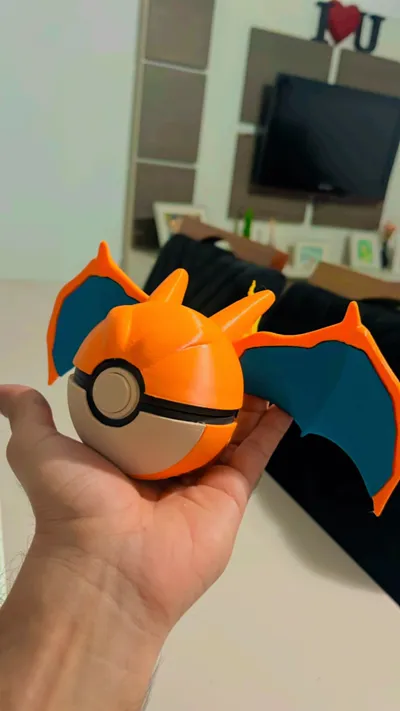 Charizard Ball - Pokemon - Pokeball Functional by Torikami MakerWorld ...