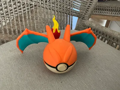Charizard Ball - Pokemon - Pokeball Functional by Torikami MakerWorld ...