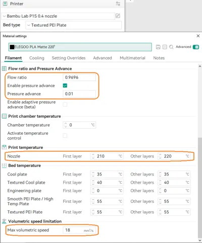 Elegoo PLA Matte Print Profile by zan.kostas - MakerWorld