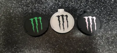 Monster can lid cover, printed in Place - Free 3D Print Model - MakerWorld