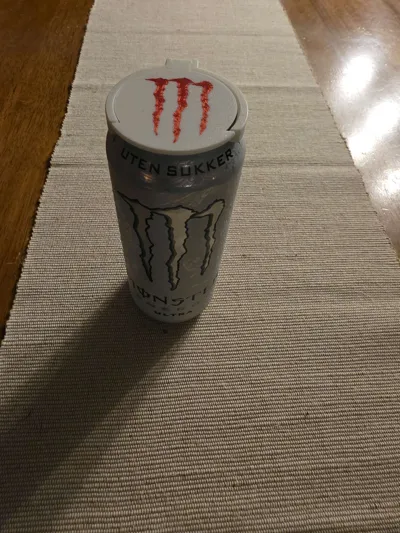 Monster can lid cover, printed in Place - Free 3D Print Model - MakerWorld