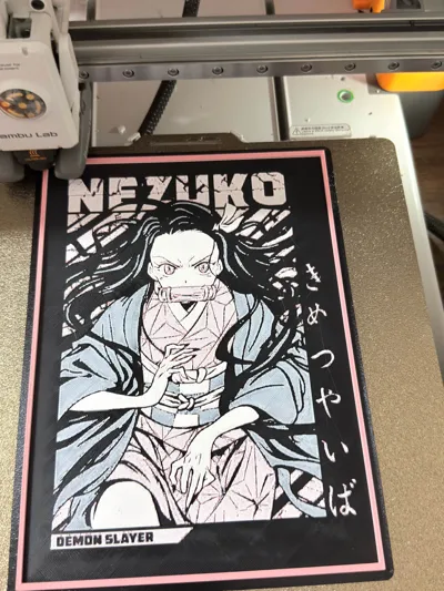Demon Slayer Hueforge - Nezuko - Free 3D Print Model - MakerWorld