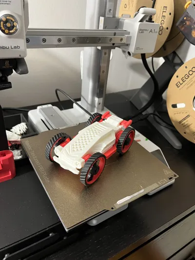 Rubber Band Race Car Toy by Entropy MakerWorld: Download Free 3D Models