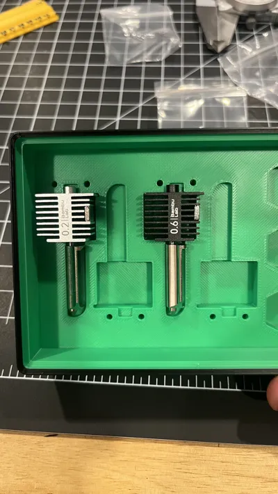 Gridfinity Bambulab A1 Hotend (and Sock) Tray by JunMakerWorld ...