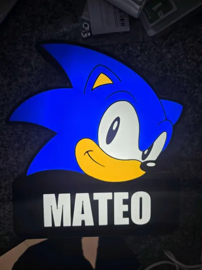 Sonic Lightbox - Customizable! by 3DVisionPT - MakerWorld