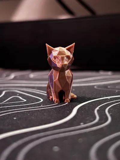 Cute Low Poly Cat Keychain Remixed by oa MakerWorld: Download Free 3D ...