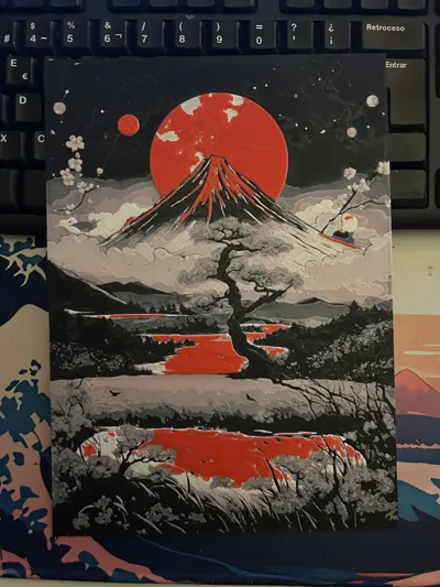 Mt FUji Red RIver - Free 3D Print Model - MakerWorld