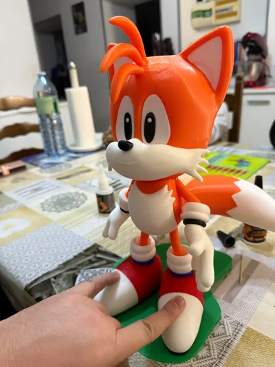 Tails Sonic - multi part - Free 3D Print Model - MakerWorld