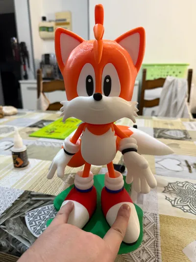 Tails Sonic - multi part - Free 3D Print Model - MakerWorld