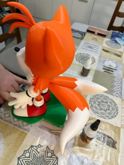 Tails Sonic - multi part - Free 3D Print Model - MakerWorld