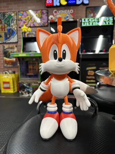 Tails Sonic - multi part - Free 3D Print Model - MakerWorld