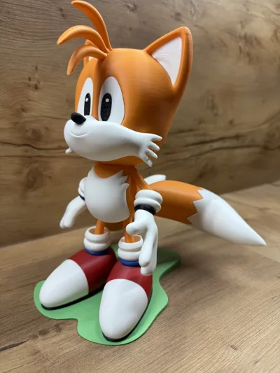 Tails Sonic - multi part Remixed by Ethanprint3D MakerWorld: Download ...