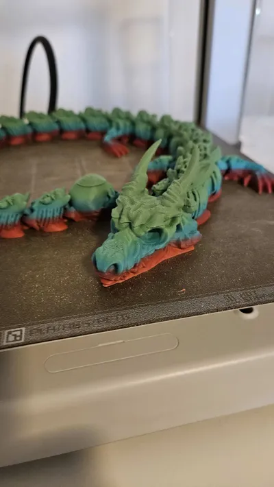Articulated Flexi dragon skull & bone - Free 3D Print Model - MakerWorld