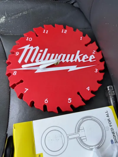 Milwaukee Saw Blade Clock by railimages MakerWorld: Download Free 3D Models