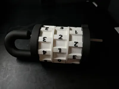 Fully 3D Printed Combination Lock - Free 3D Print Model - MakerWorld