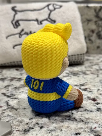Crochet Fallout Vault-Tec Vault Boy by NaraaPrints - MakerWorld