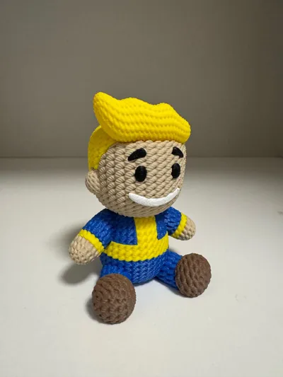 Crochet Fallout Vault-Tec Vault Boy - Free 3D Print Model - MakerWorld