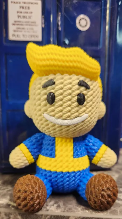Crochet Fallout Vault-Tec Vault Boy by NaraaPrints - MakerWorld