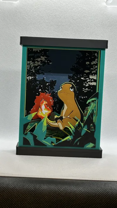 Parallax Art : Charmander's Ember by PEL3D MakerWorld: Download Free 3D ...