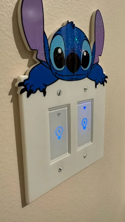 Stitch Single and Double Light Switch Covers by bloodVixen MakerWorld ...