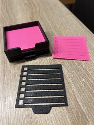 Holder for Post-It Notes - Stencils Included - Free 3D Print Model ...
