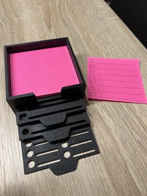 Holder for Post-It Notes - Stencils Included - Free 3D Print Model ...