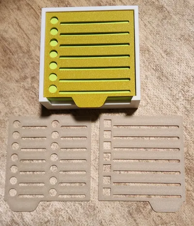 Holder for Post-It Notes - Stencils Included - Free 3D Print Model ...