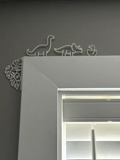 Dinosaur - Door Corner - Free 3D Print Model - MakerWorld
