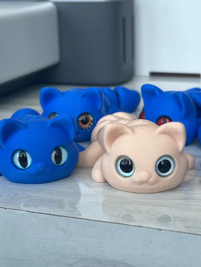 Flexi Cat & Keychain - No Supports - Free 3D Print Model - MakerWorld