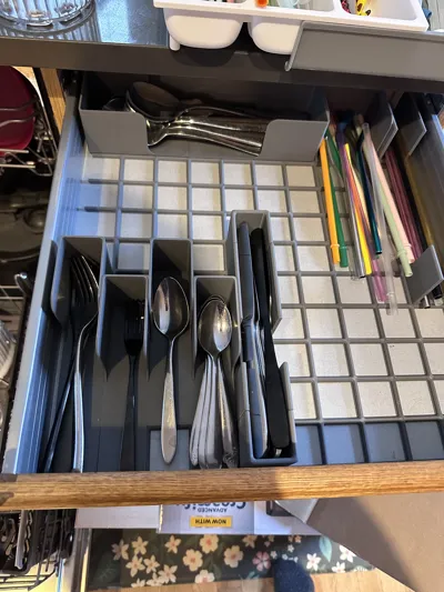 Xx1x60mm Gridfinity Silverware Tray Modular Pieces by pmorgan - MakerWorld