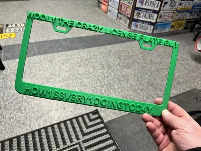 V 2.0 Customizable License Plate Frame by Grateful MakerWorld: Download ...