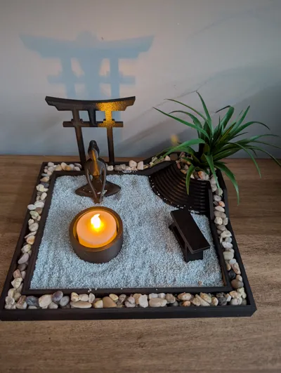 Zen Garden with Planter + Accessories by Majkl.k88 MakerWorld: Download ...