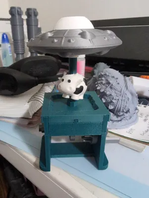 UFO Automata (Flying sauce abducting cow mechanical toy) by CoolBeans ...