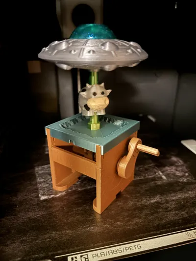 UFO Automata (Flying sauce abducting cow mechanical toy) by CoolBeans ...