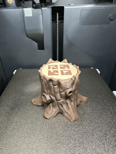 Tree Stump Container - Base and Lid by Katostrofik MakerWorld: Download ...