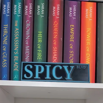 Bookshelf Sign - Spicy (Multi. Options) by TheForbiddenNerd - MakerWorld