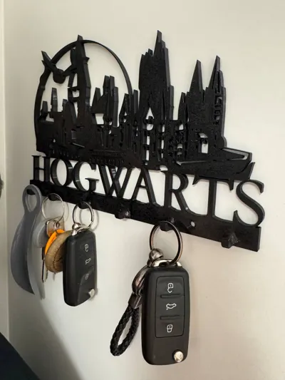 Key holder for wall Hogwarts - Free 3D Print Model - MakerWorld