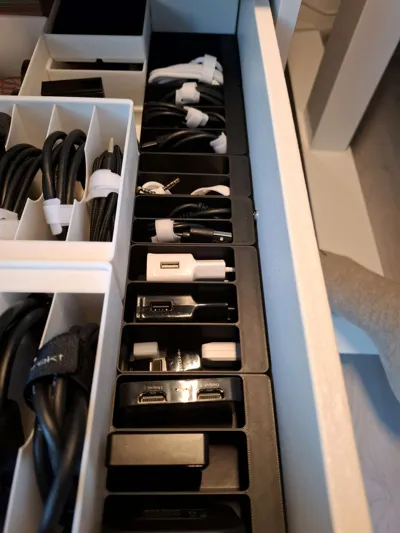Gridfinity Cable Organizer Drawer Storage Cable Box Remixed by ...