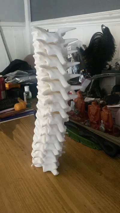 Spine Candle Holder v 2.1 Remixed by Ty Robbins MakerWorld: Download Free 3D Models