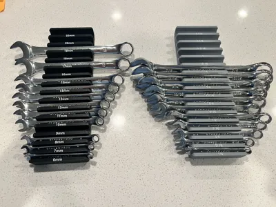 Gridfinity 16 Wrench SAE and Metric Organizers by zekesnack MakerWorld ...