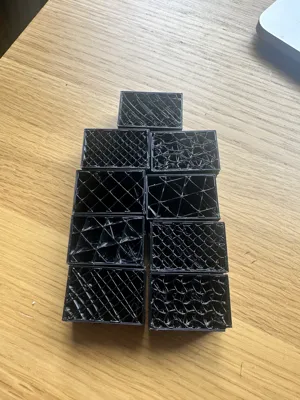 TPU Infill Pattern Squish Test With Labels - Free 3D Print Model ...