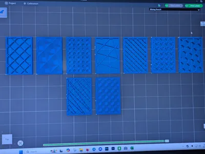 TPU Infill Pattern Squish Test With Labels - Free 3D Print Model ...