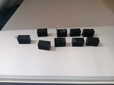 TPU Infill Pattern Squish Test With Labels - Free 3D Print Model ...