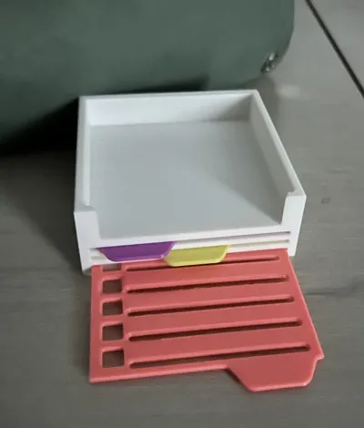 Holder for Post-It Notes V2 - Staggered Tabs by Vision2Design - MakerWorld