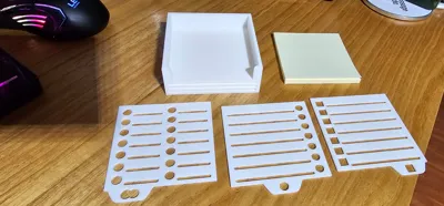 Holder for Post-It Notes V2 - Staggered Tabs by Vision2Design - MakerWorld