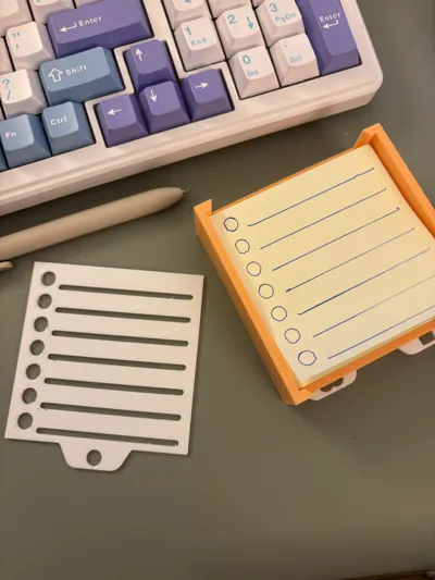 Holder for Post-It Notes V2 - Staggered Tabs by Vision2Design - MakerWorld