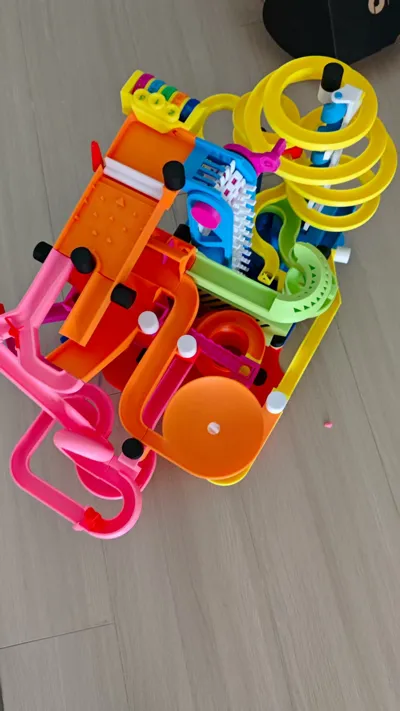 Marble Run 003 6-Ways Looping Addon v2 by MplusM MakerWorld: Download Free 3D Models