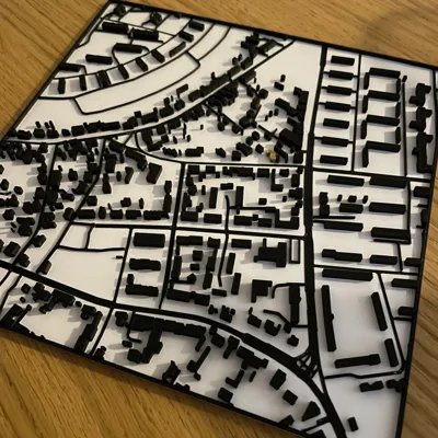 Map to my heart - Personalized 3D City map - Free 3D Print Model ...