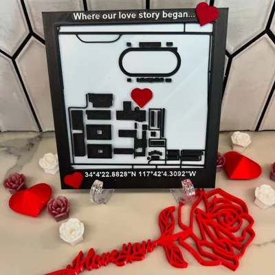 Map to my heart - Personalized 3D City map by Ekta Labs MakerWorld ...